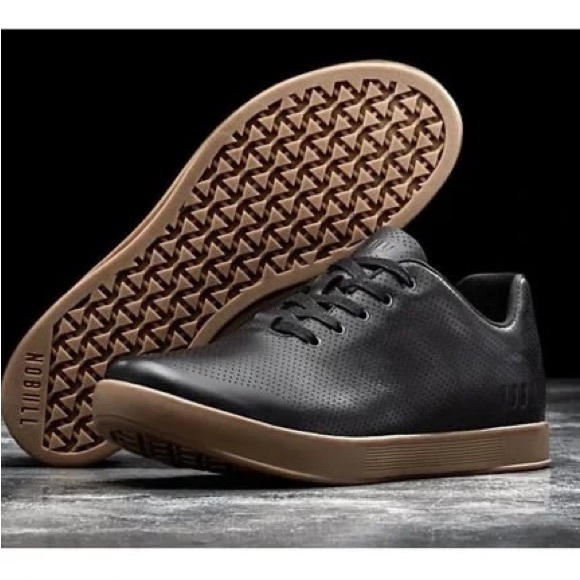 NOBULL | Shoes | Nobull Black Leather Gum Recs Trainers Size 65 | Poshmark